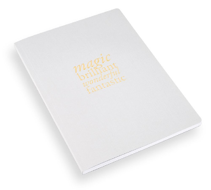 Bookbinders, Vihko A4, vaaleaharmaa Magic Brilliant :: Butik Willa M